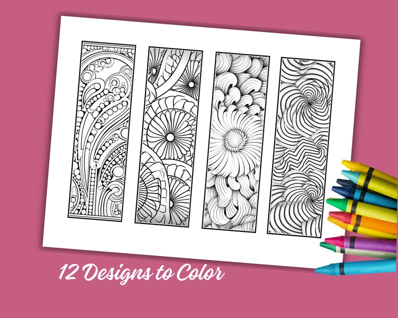 Color Your Own Bookmark Set – 16 Printable Bookmarks for All Ages ...