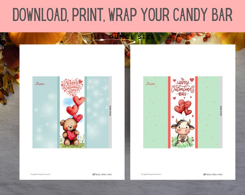 Valentines Day Candy Bar Wrapper, Creative Chocolate Bar Wraps, Party ...