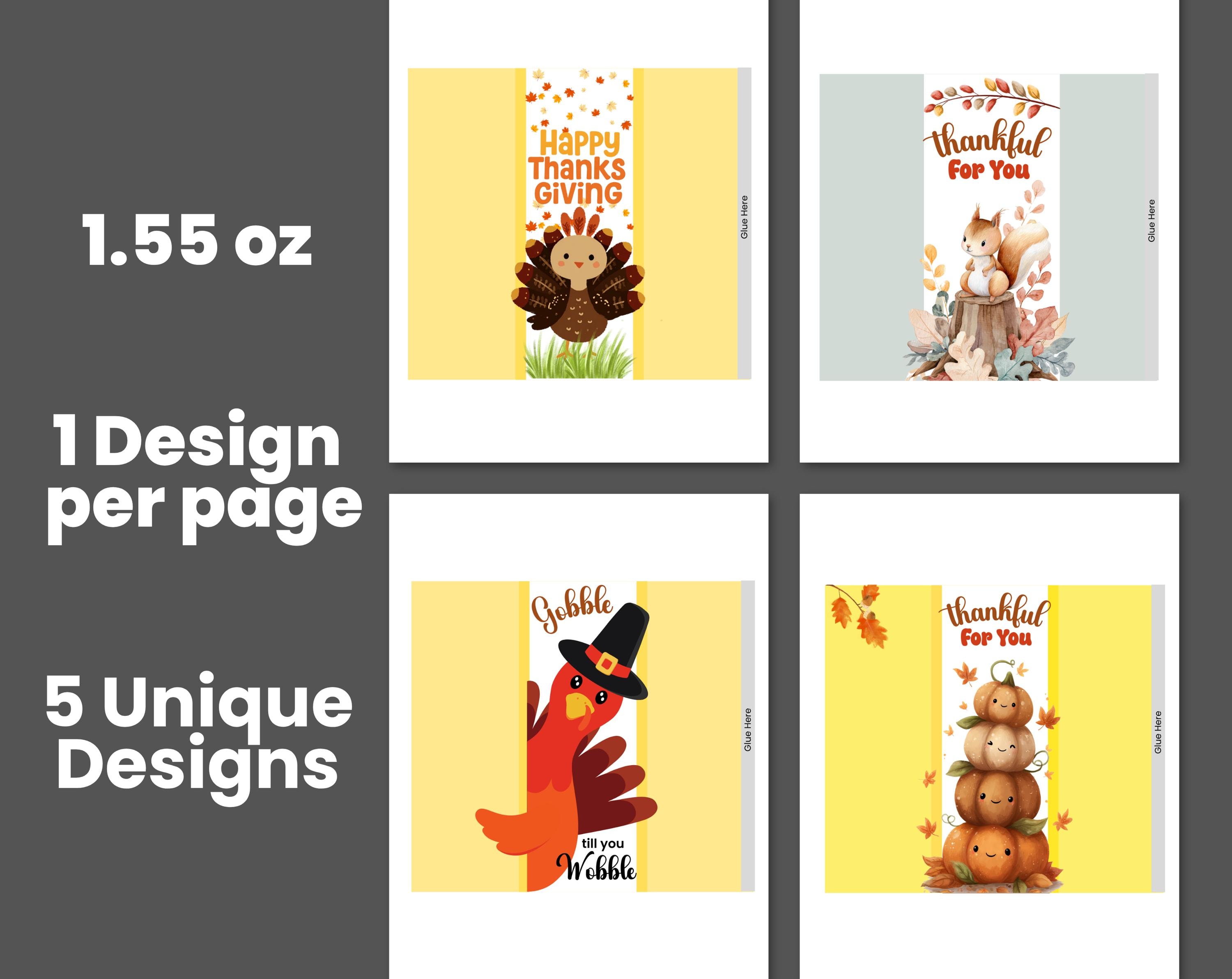 Thanksgiving Candy Bar Wrapper, Editable Chocolate Bar Label, Fun ...