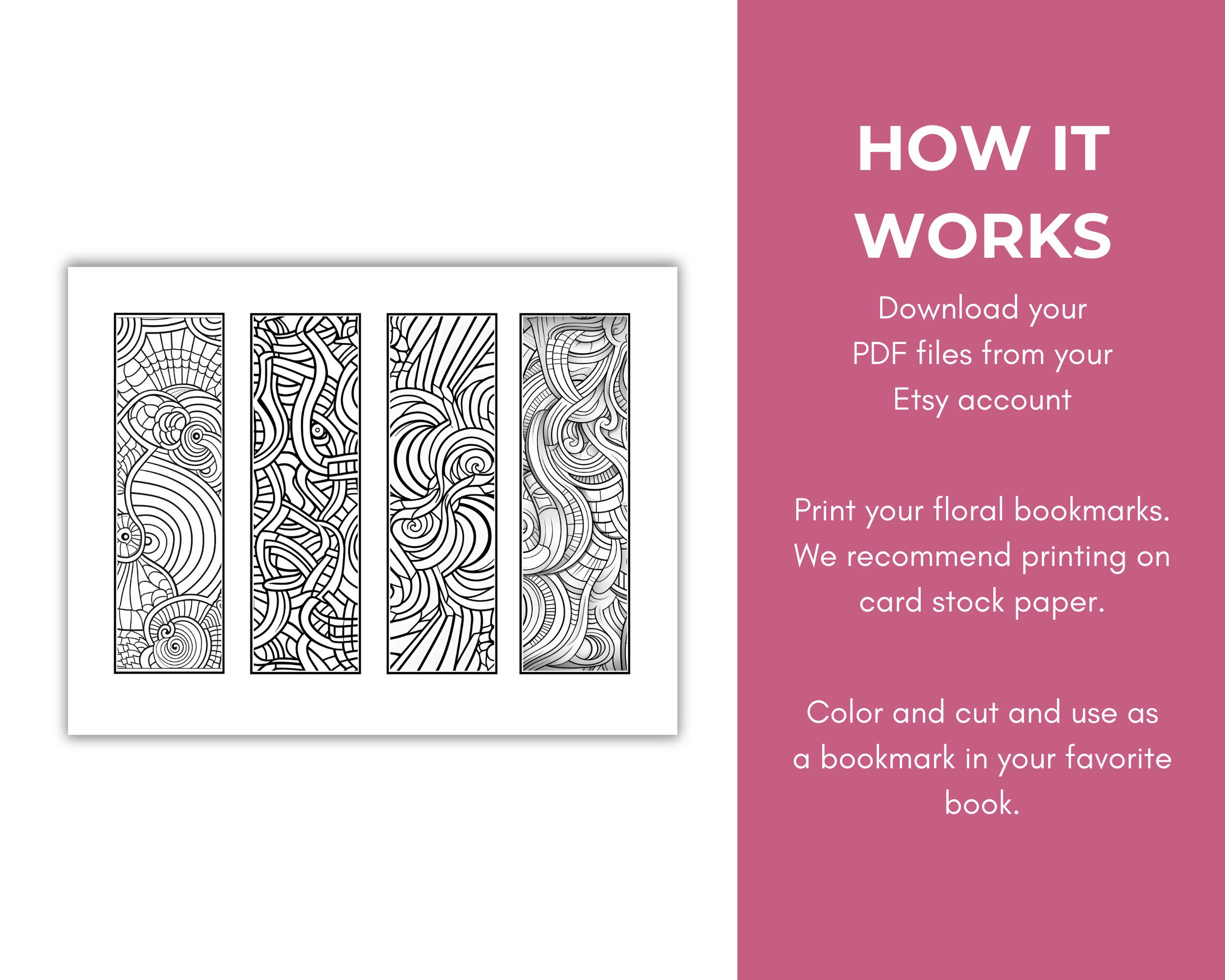 Color Your Own Bookmark Set – 16 Printable Bookmarks for All Ages ...