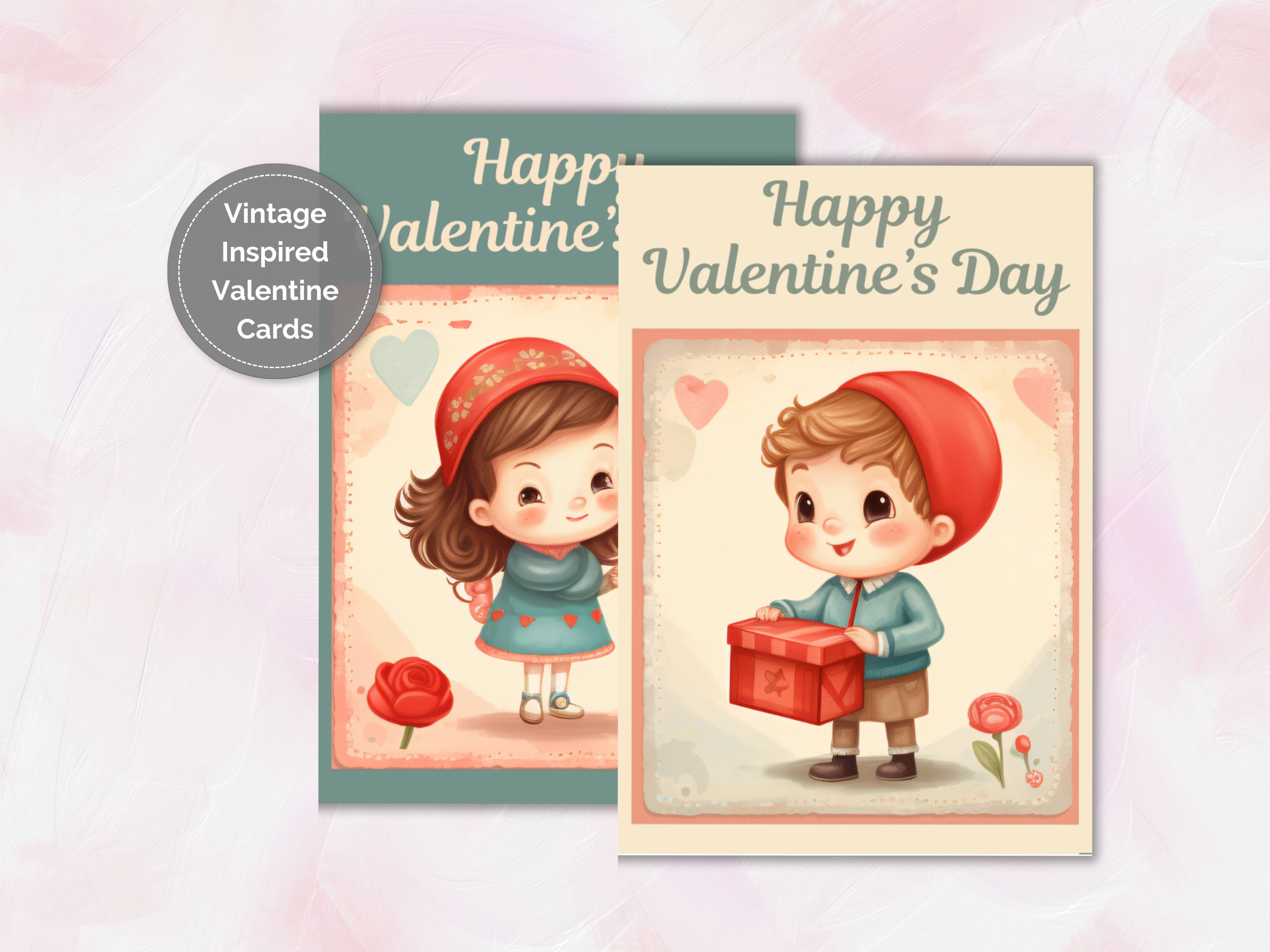 Mini Valentines Day Cards Printable, Kids Valentine’s Day Card Hinge ...
