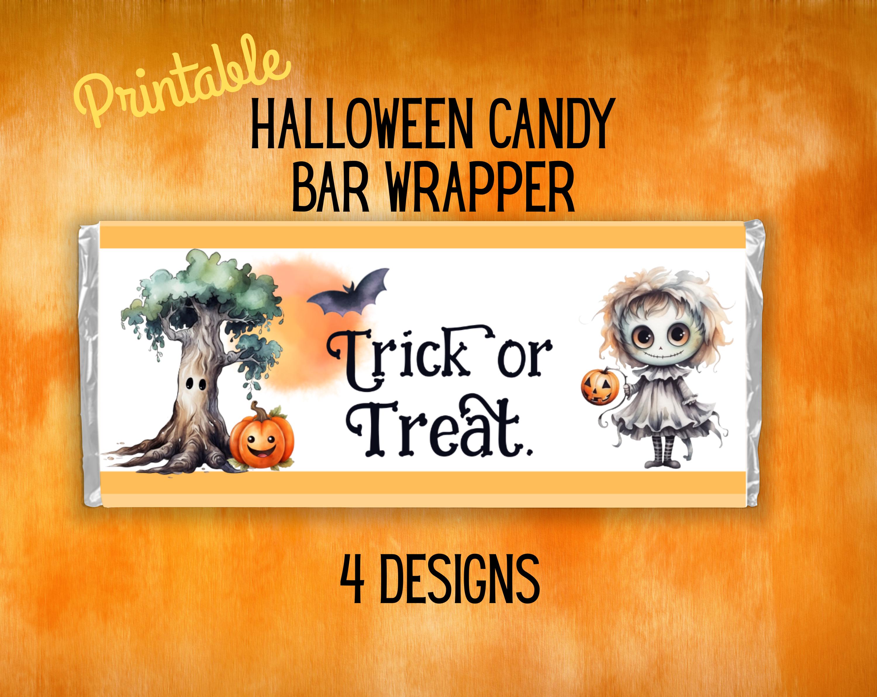 Halloween Candy Bar Wrapper, Instant Download Printable Treats, Fun ...