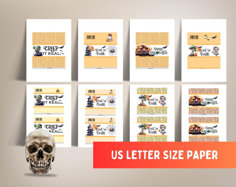 Halloween Candy Bar Wrapper, Instant Download Printable Treats, Fun ...