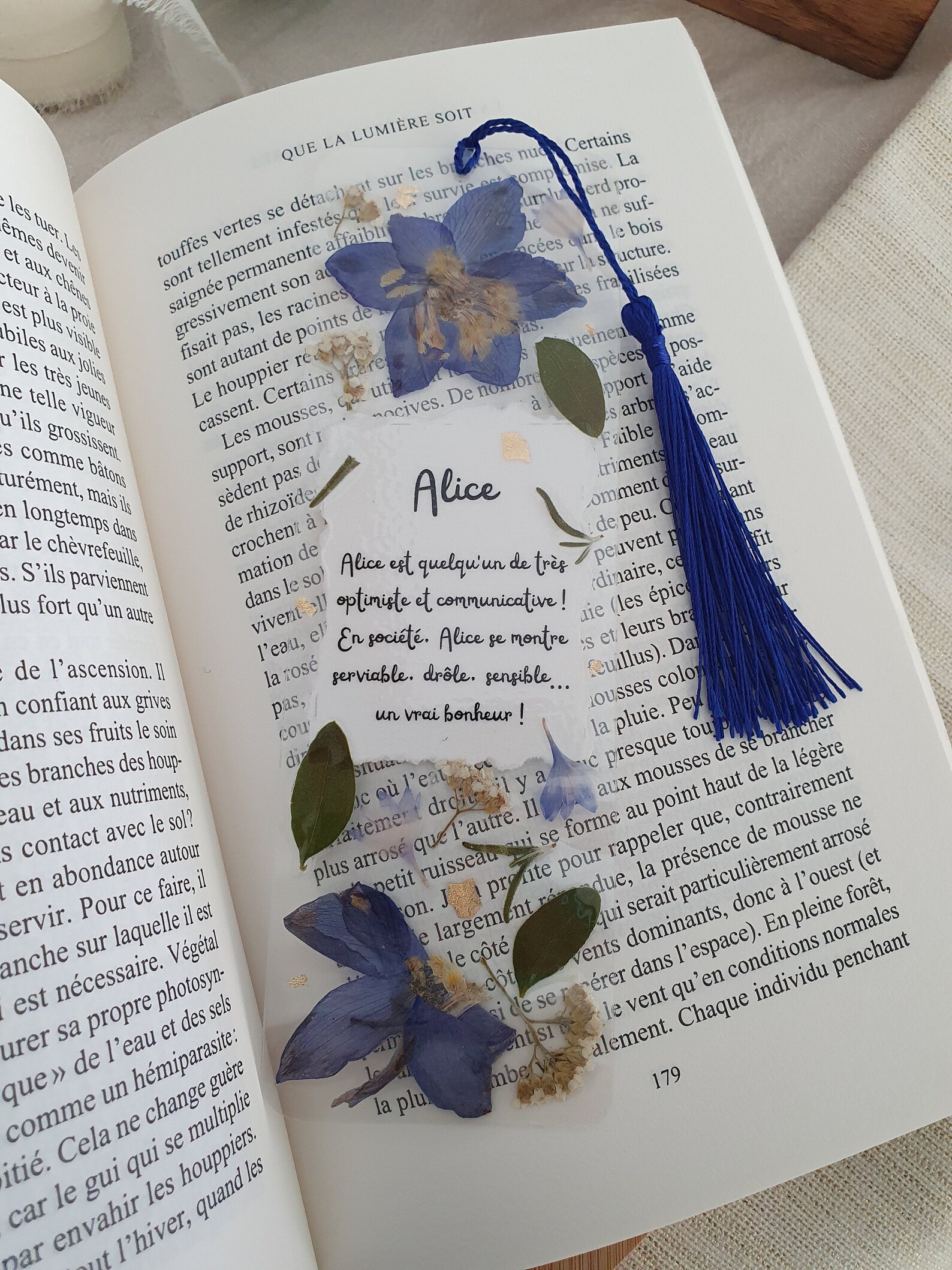 Floral Bookmark Personalized First Name to Offer - Birthday, Wedding ...