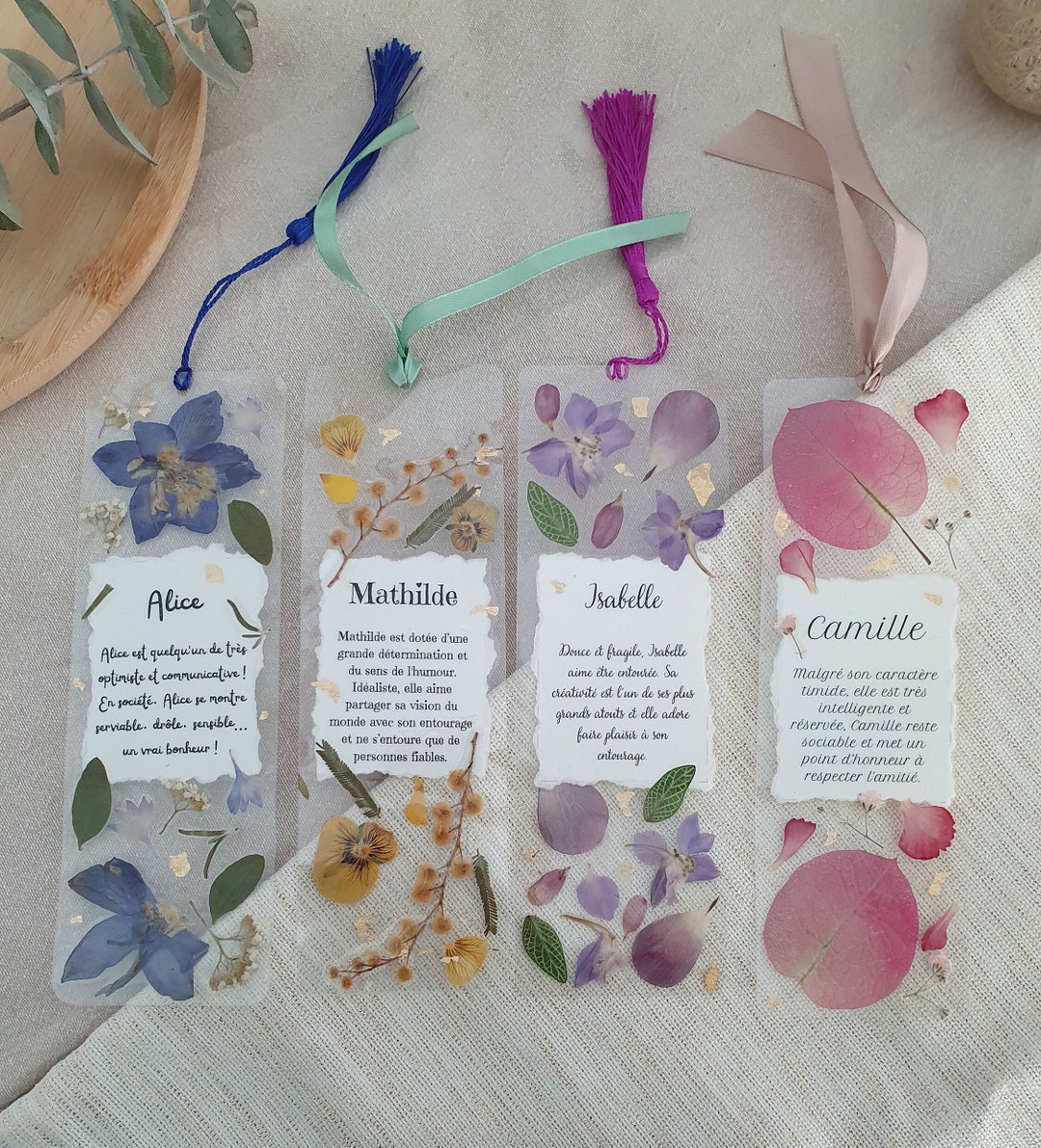 Floral Bookmark Personalized First Name to Offer - Birthday, Wedding ...