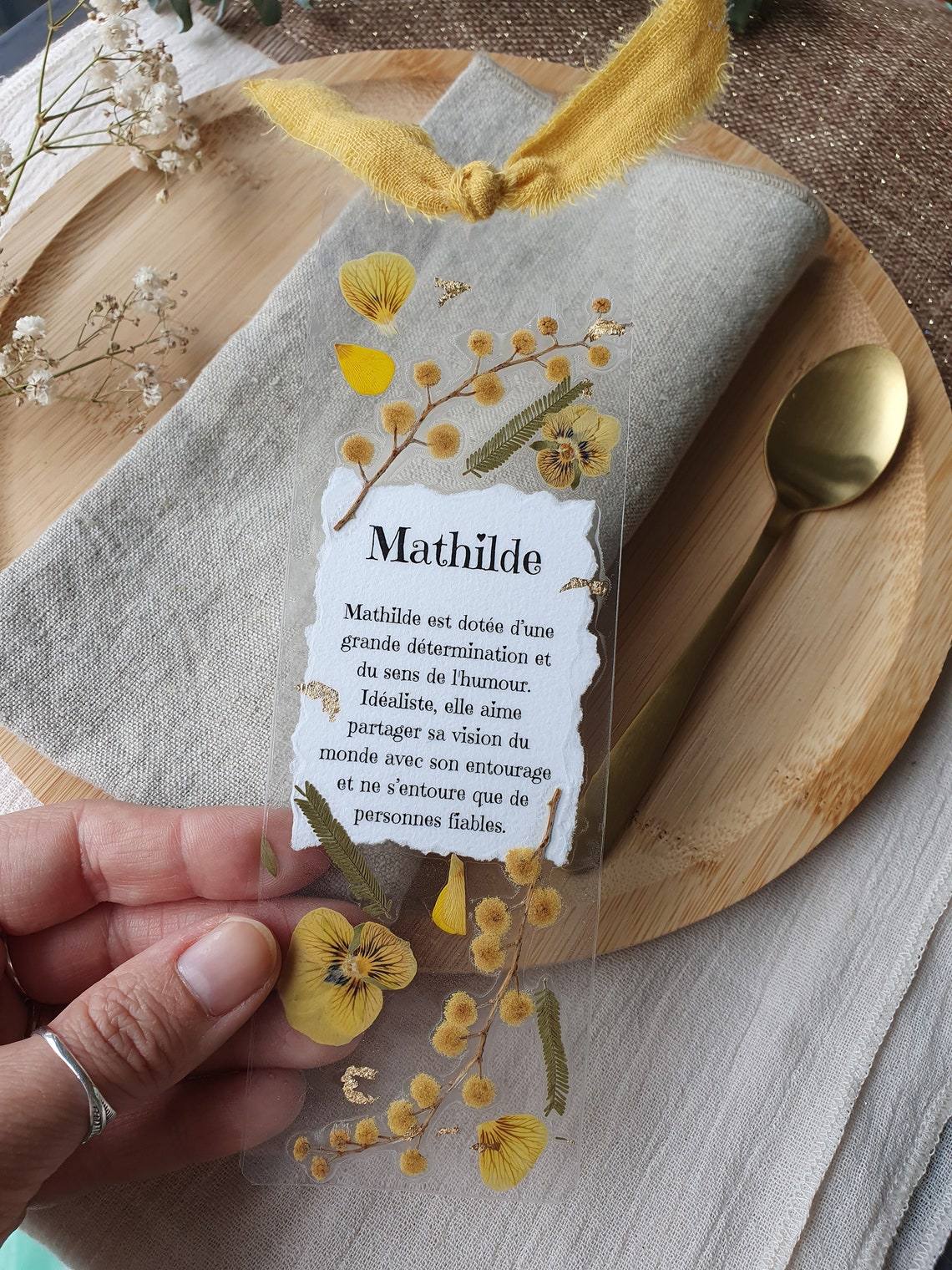 Floral Bookmark Personalized First Name to Offer - Birthday, Wedding ...