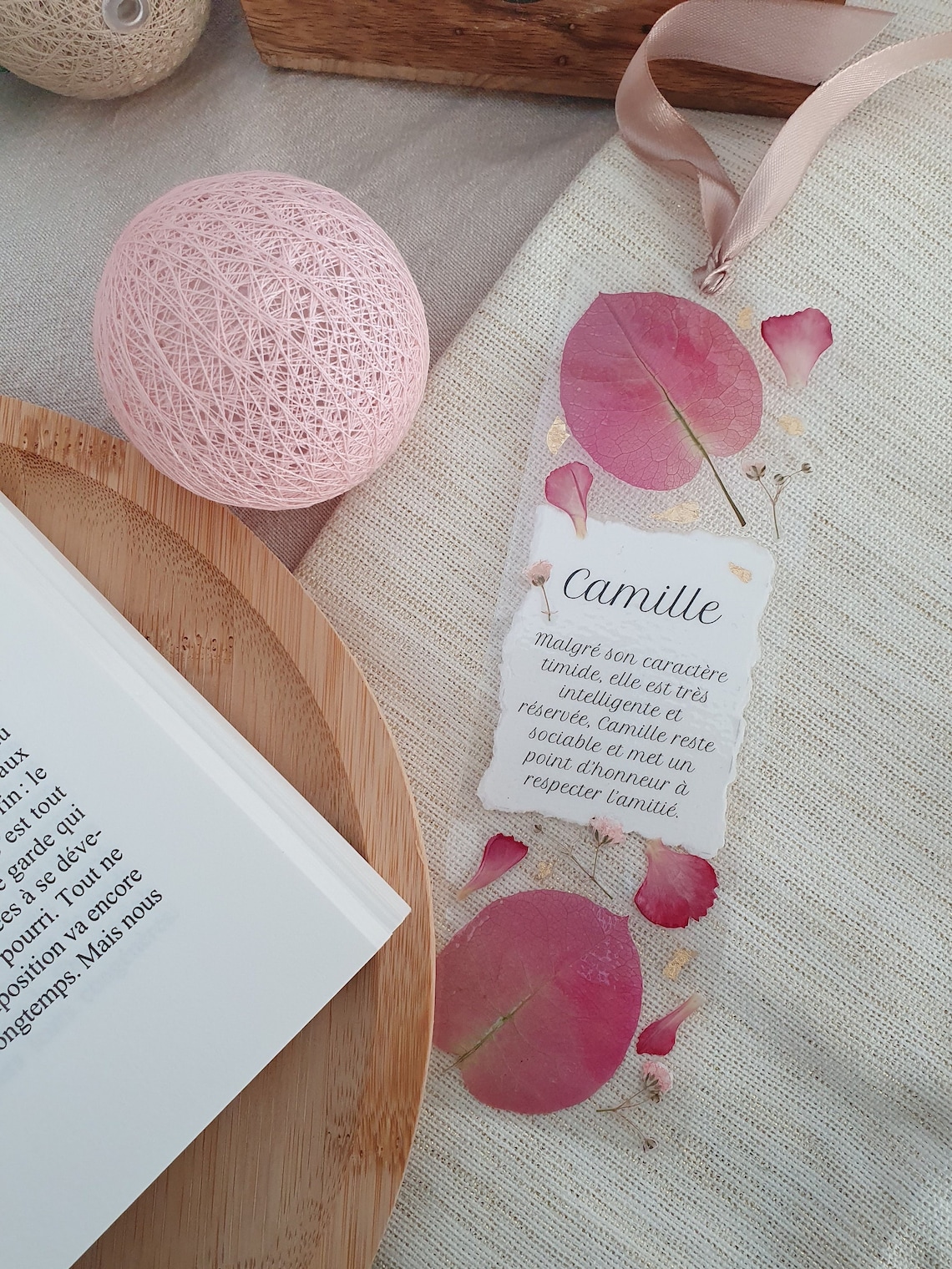 Floral Bookmark Personalized First Name to Offer - Birthday, Wedding ...