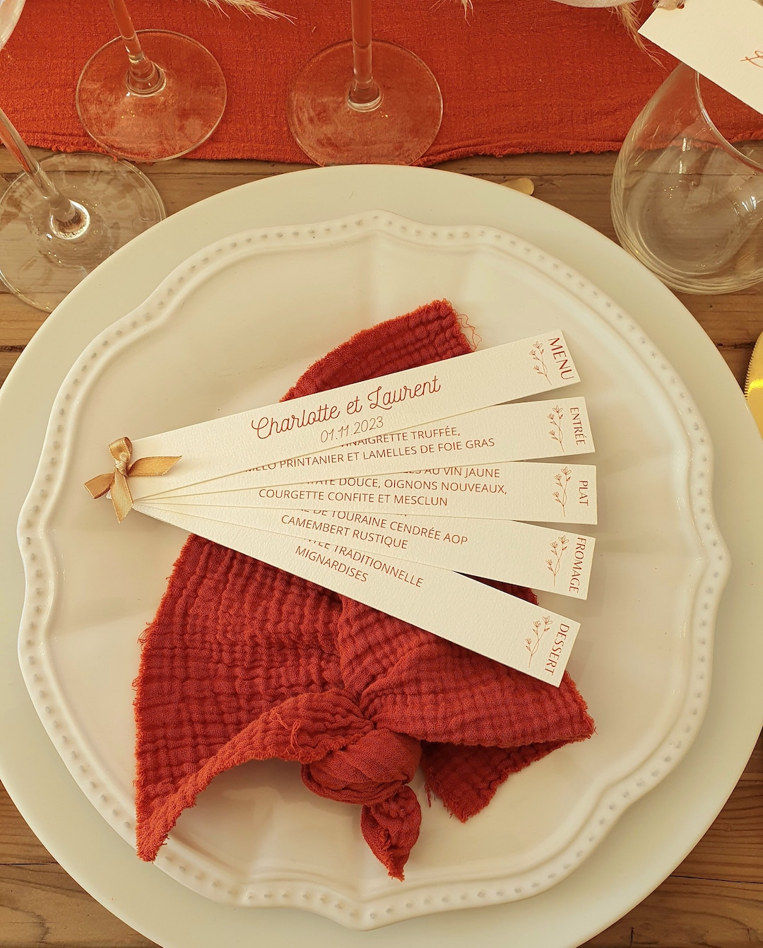 Fan Menu for Weddings, Baptisms, Birthdays and Events to Personalize ...