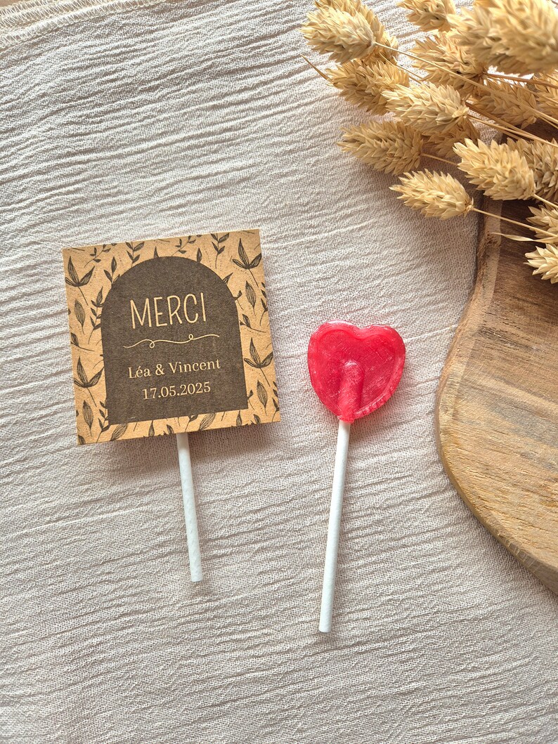 Sucette coeur rouge cadeaux d'invités pour mariage, baptême ...