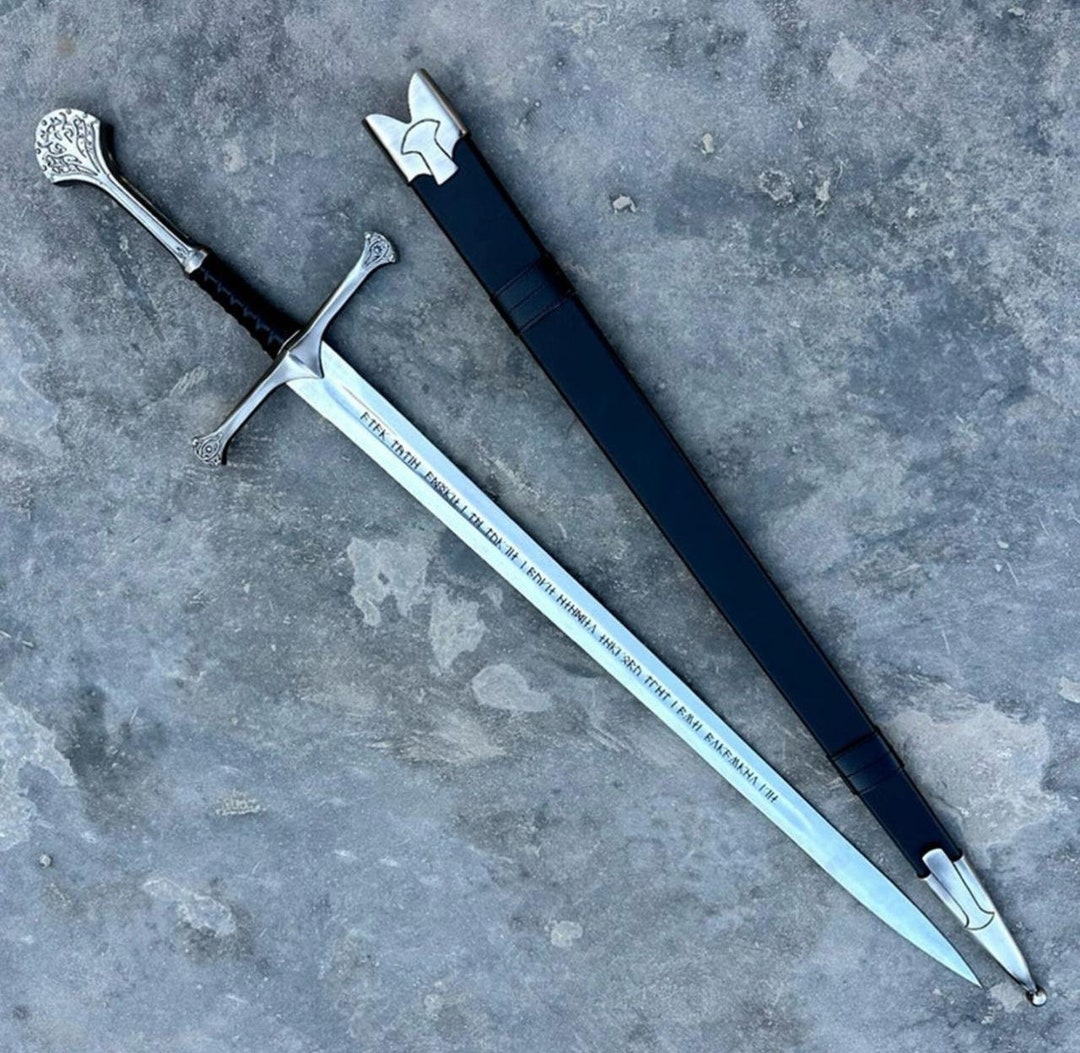 ANDURIL New Sword of Strider, Custom Engraved Sword, LOTR Sword, Lord ...