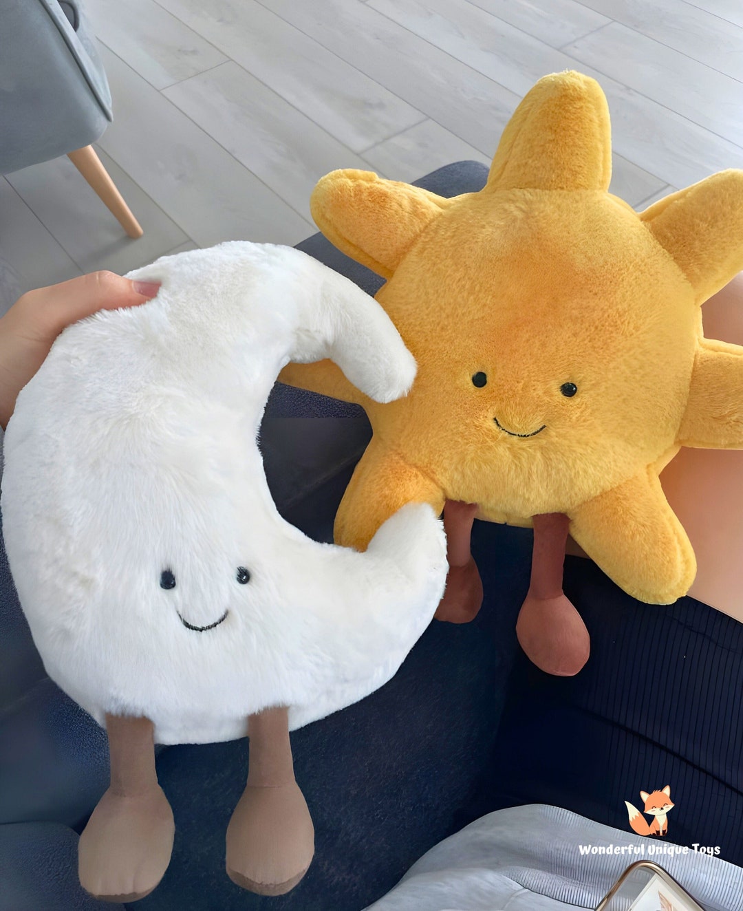 Cute Star and Moon Plushies Kids Bedroom Plush Pillow - Etsy