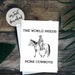 The World Needs More Cowboys, Cowboy, Bronco, Horse, Hand Drawn Card ...