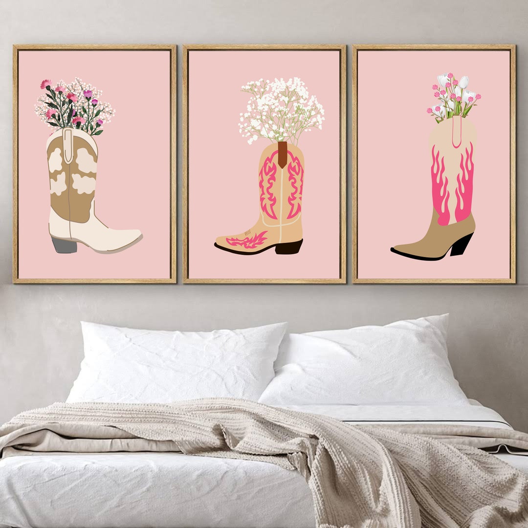 Cowboy Boot Flowers, Babys Breath, Cowboy Art, Cowgirl Prints, Western ...
