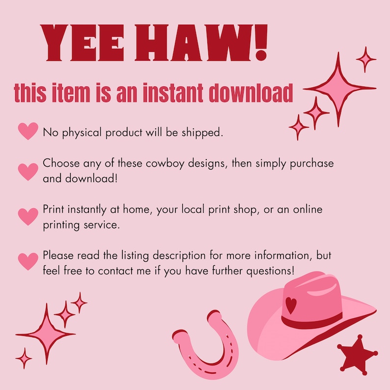 The World Needs More Cowboys, Cowboy, Bronco, Horse, Hand Drawn Card ...