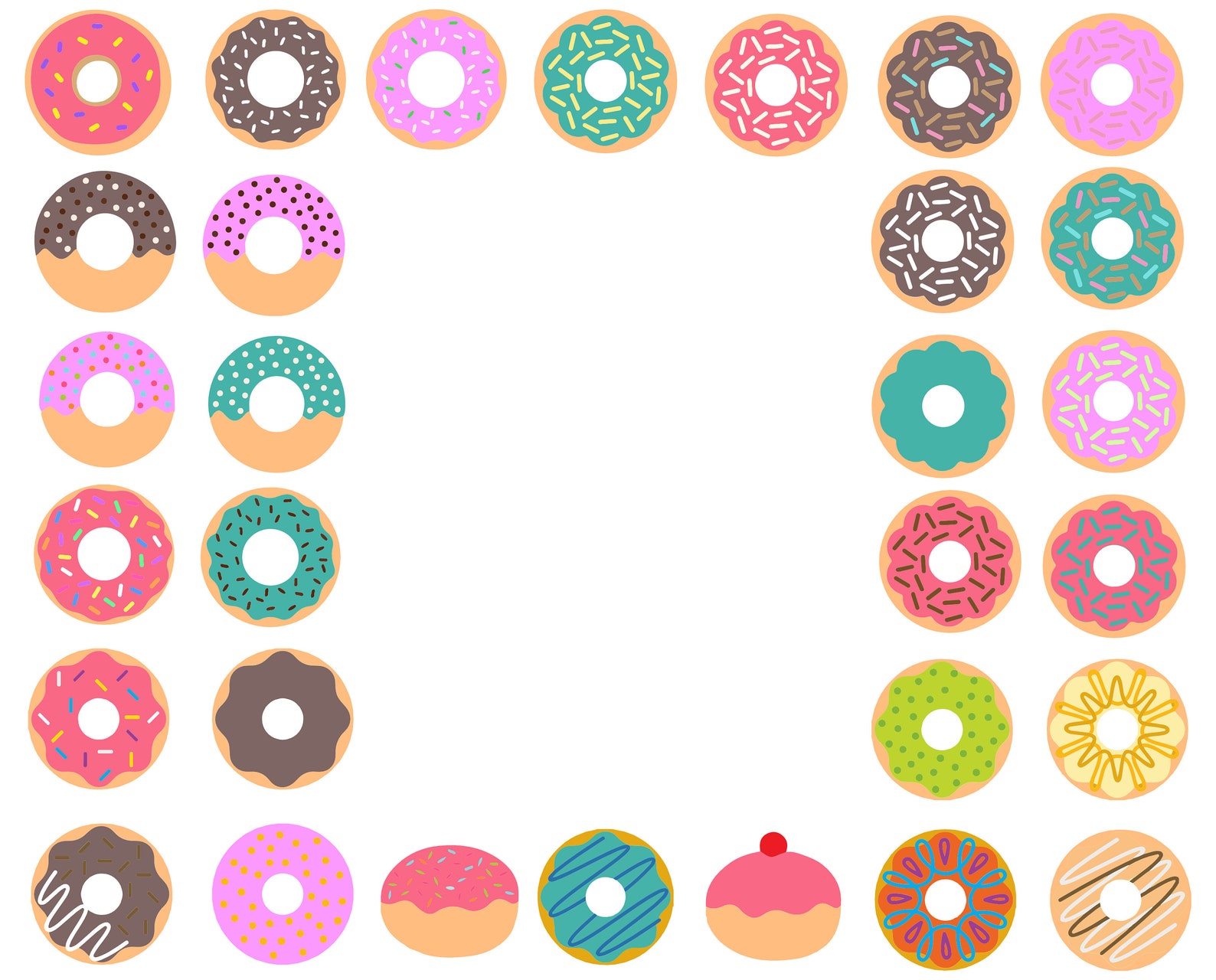 Donuts SVG Bundle, Donut Png, Donut Clipart, Cake Svg, Dessert Svg ...