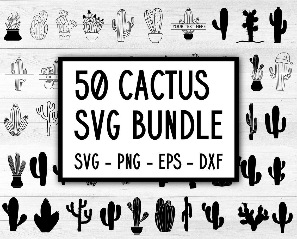 50 Cactus SVG Bundle,cactus Svg, Cactus Clipart, Cactus Cut File ...