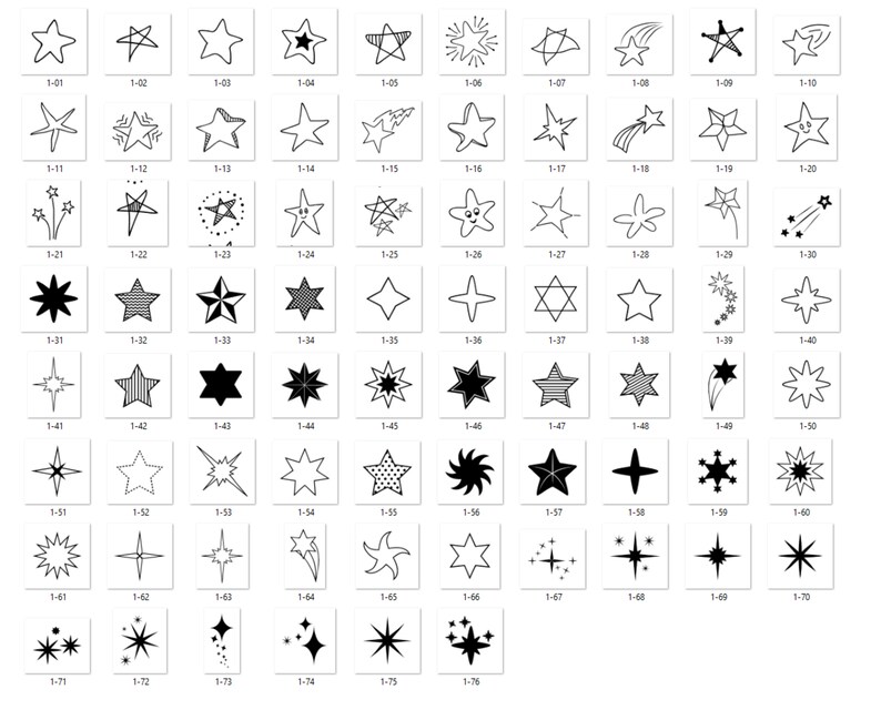 Sparkle Stars SVG Bundle,star Svg, Star Silhouette Svg,instant Digital ...