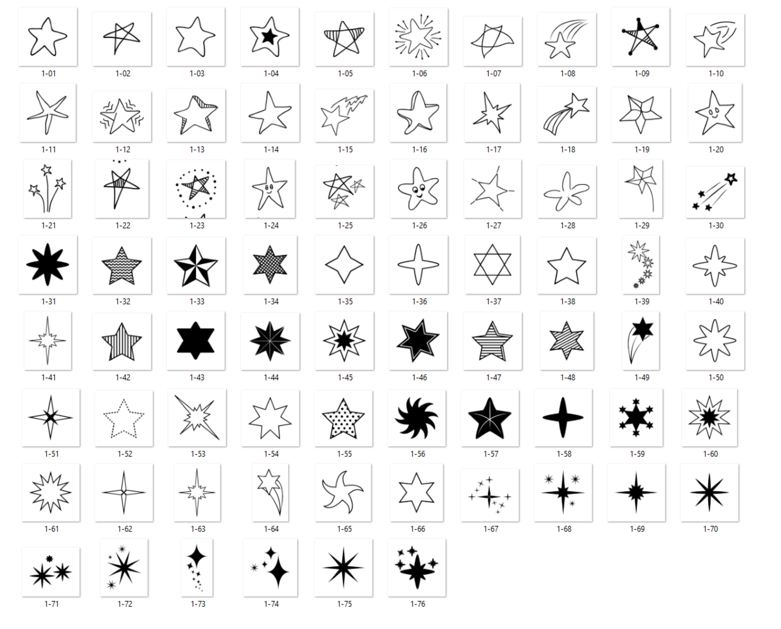 Sparkle Stars SVG Bundle,star Svg, Star Silhouette Svg,instant Digital ...