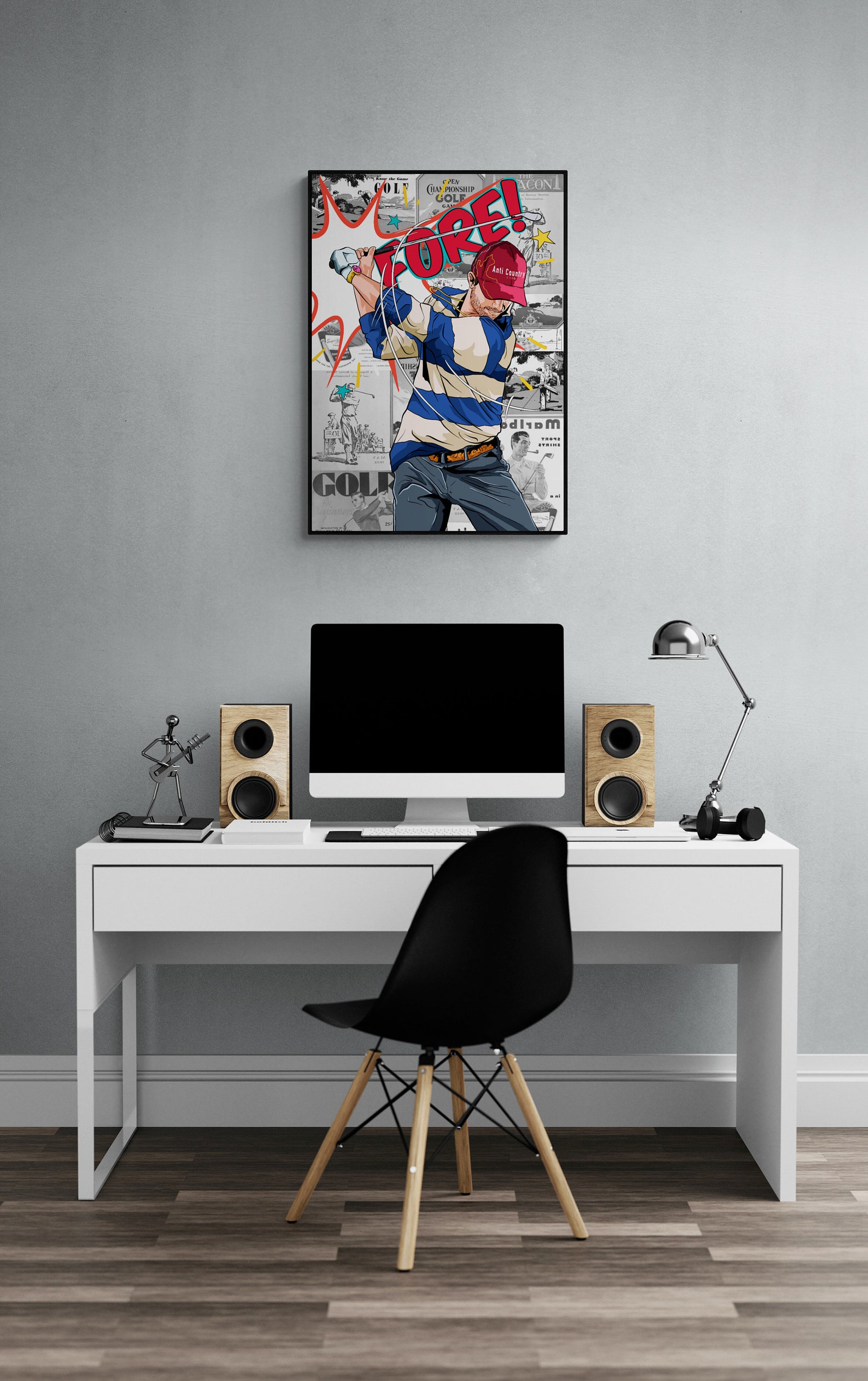 Golf Wall Art - Anti Country Club - Pop Art, Gift for Golfer, Golf ...