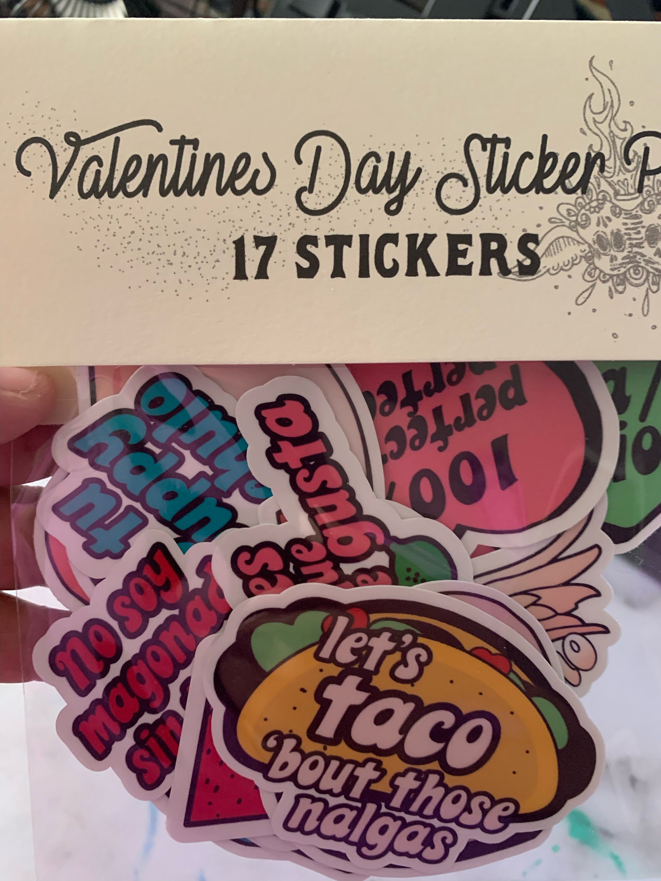 Mexican Valentine Sticker Pack 17 Stickers - Etsy