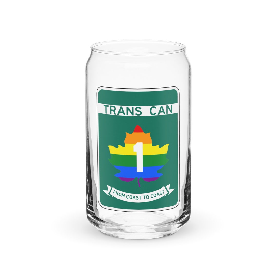 TRANS CAN Can-shaped Glass LGBT Pride Bisexual Pride Pride Rainbow ...