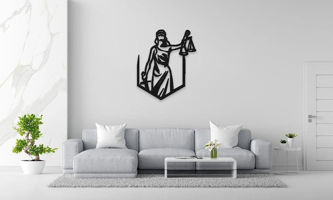 Scales of Justice Themed Metal Wall Decor, Law Office Wall Decor ...