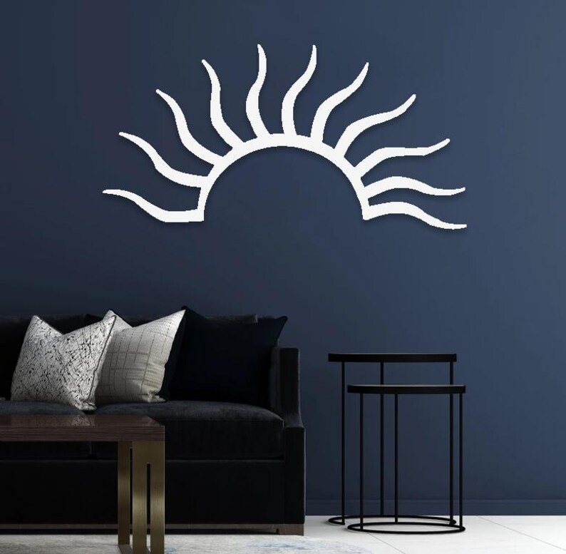 Metal Sun Wall Decor: Modern Sunrise Art, Beach House Gift - Etsy