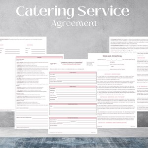 Catering Contract Template | Attorney-written Editable Instant Download | Catering Services ...