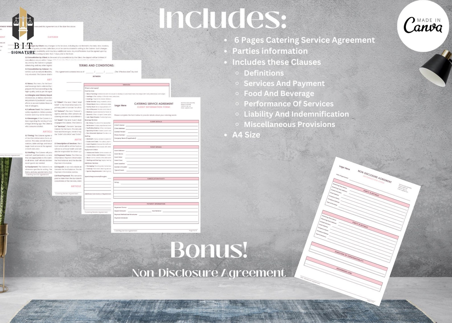 Catering Contract Template | Attorney-written Editable Instant Download ...
