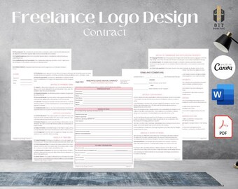 Editable Logo Designer Contract Template, Freelance Graphic Design Service Agreement, Incl ...