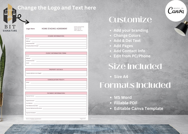 Editable Home Staging Contract Template, Property Staging Cservice ...