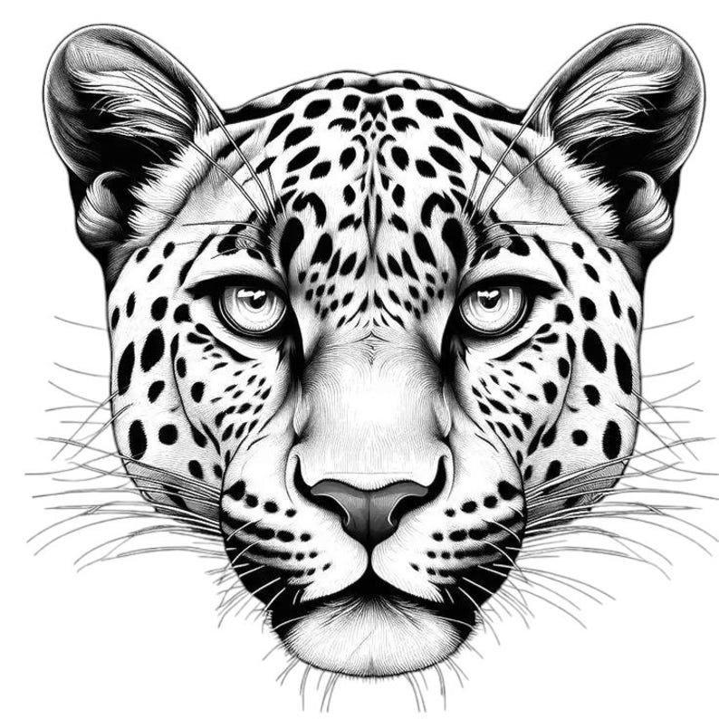 LEOPARD HEAD SVG, Leopard Clipart, Leopard Head Svg Cut File for Cricut ...