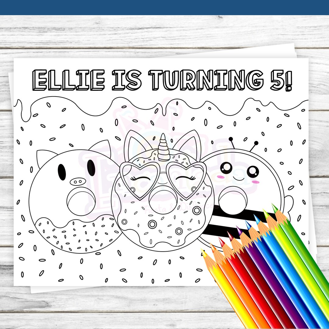 Donuts coloring sheet, Coloring page, Donuts party, Donuts placemat ...