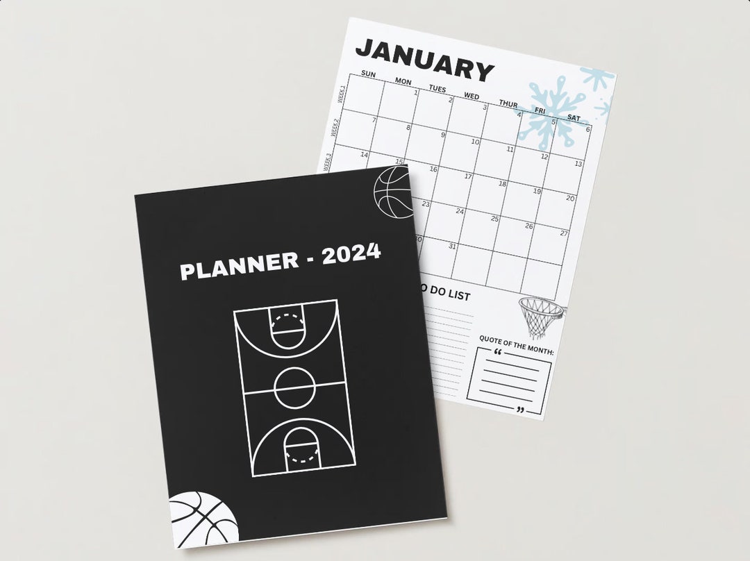 Yearly 2024 Digital Planner Basketball Athlete Edition - Etsy