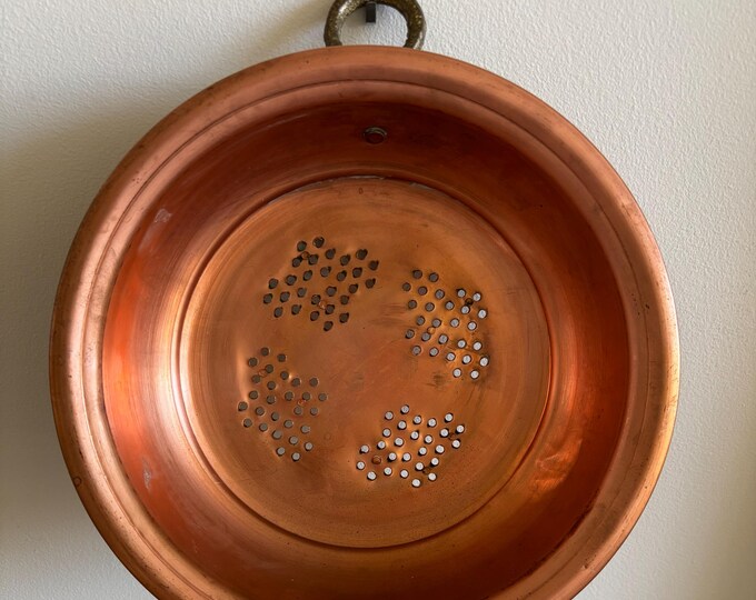 Copper Sieve or Strainer With Brass Ring for Hanging - Etsy