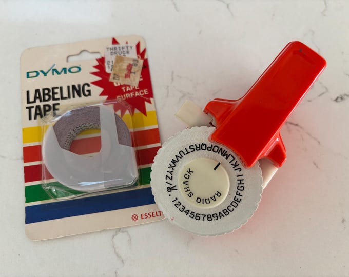 Vintage Orange Radio Shack Dymo Label Maker and Tape - Etsy