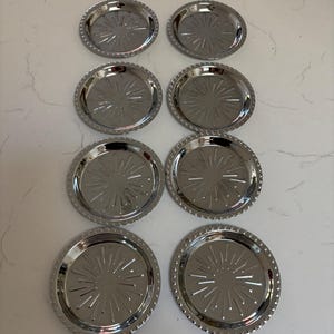 Chrome drink coasters store