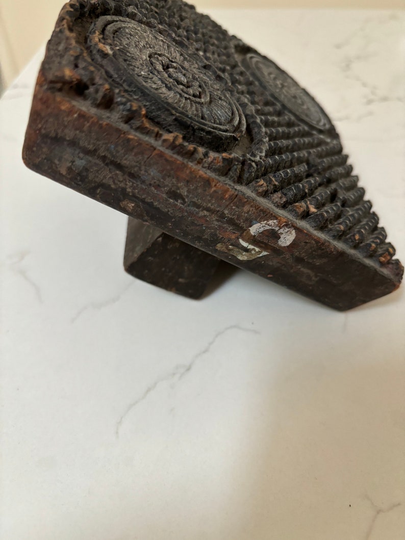 Vintage Wood Textile Printing Block Geometric Design - Etsy