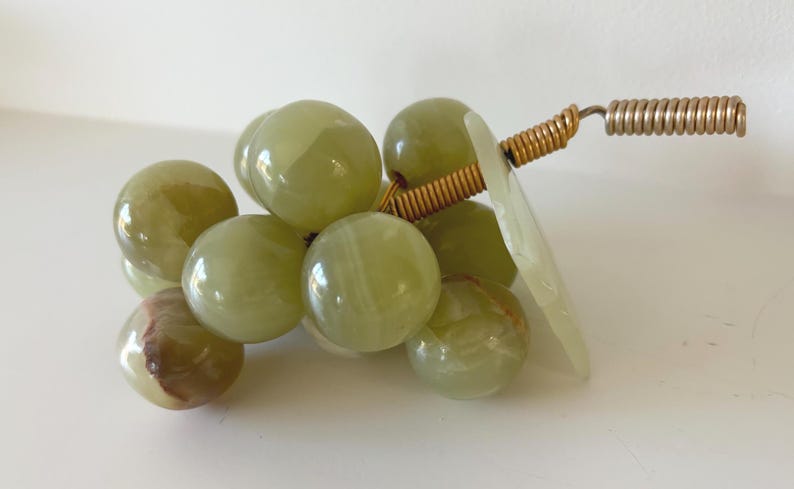 1970s Vintage Large Green Stone Grape Clusters - Etsy