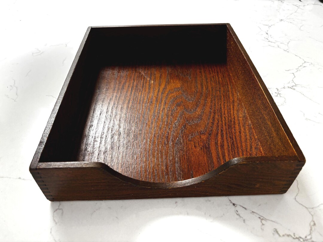 Wood Office Paper Tray Inbox Desk Organizer by Hedges Files - Etsy