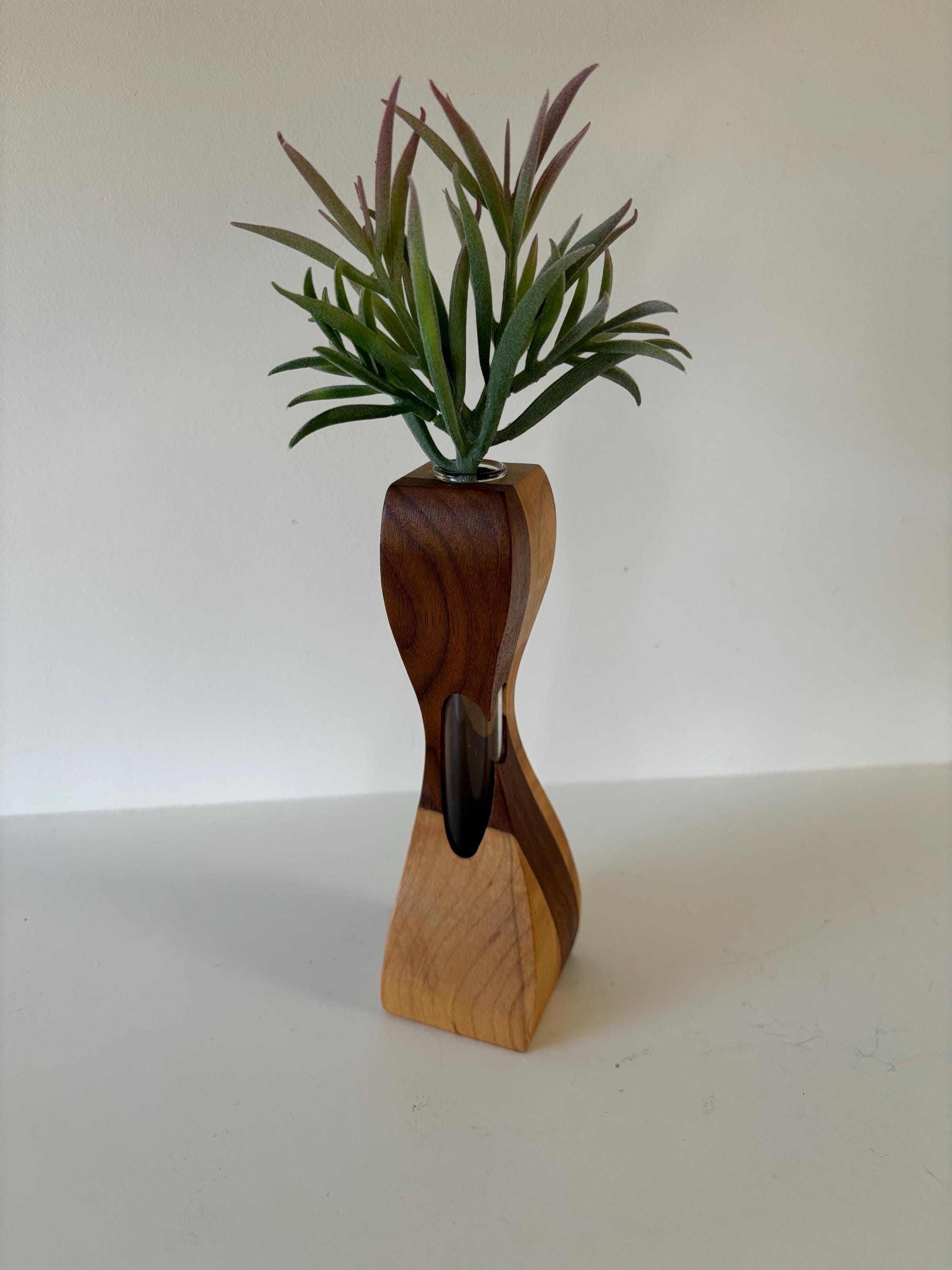 Handmade Two-tone Wood Carved Bud Vase Plant Propagator - Etsy
