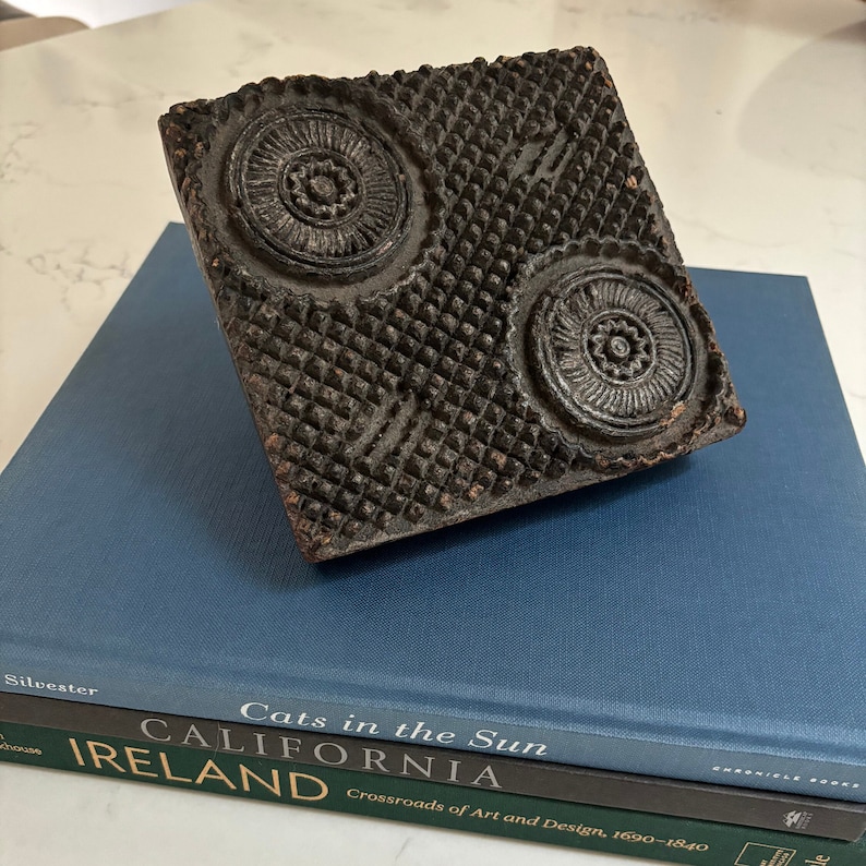 Vintage Wood Textile Printing Block Geometric Design - Etsy