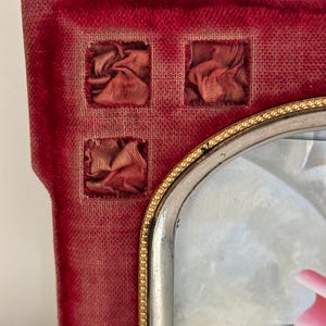 Antique Red Velvet Arched Metal 4x6 Picture Frame From Late 19th ...