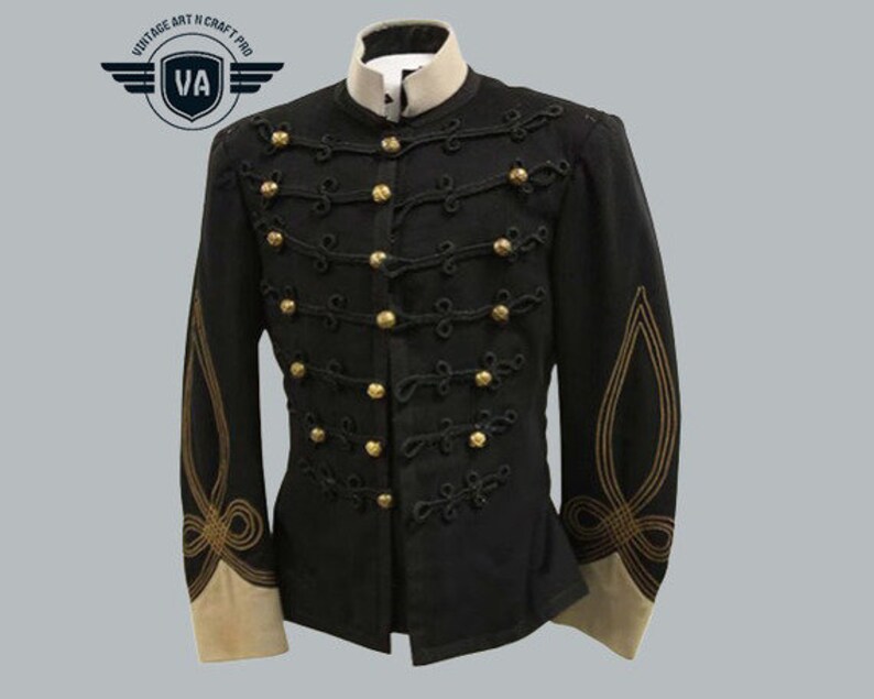 Men's Navy Blue Imperial Prussian General Hussar Military Jacket Men's ...
