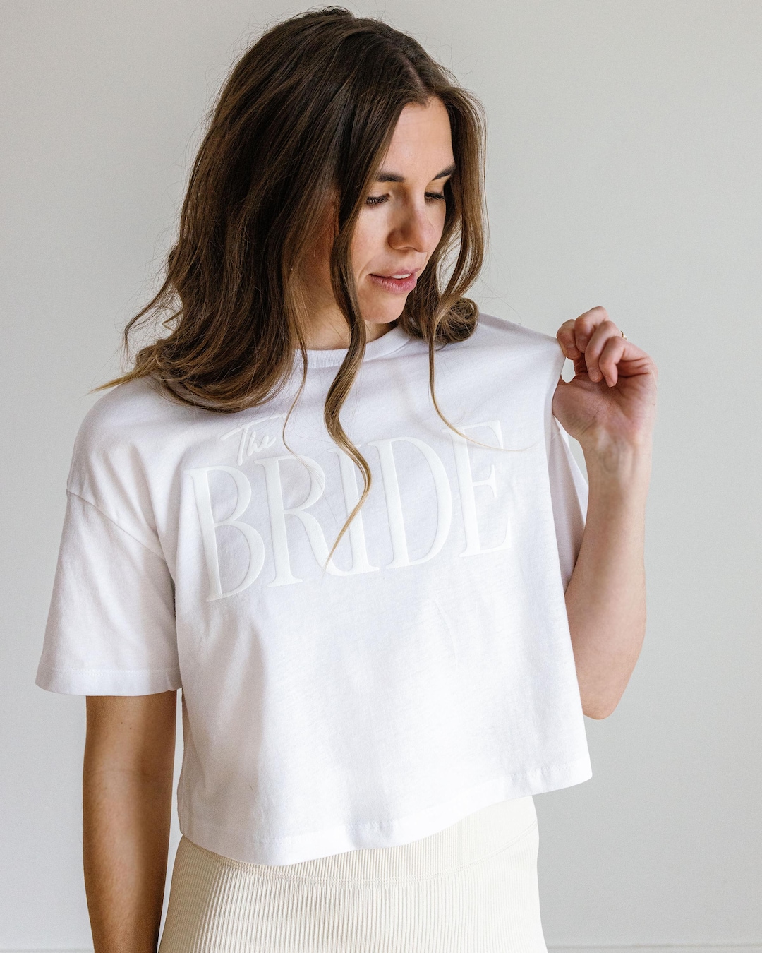 Bride Crop Top | Bridal Shirt | Cropped Bride T-shirt | Bride Getting ...