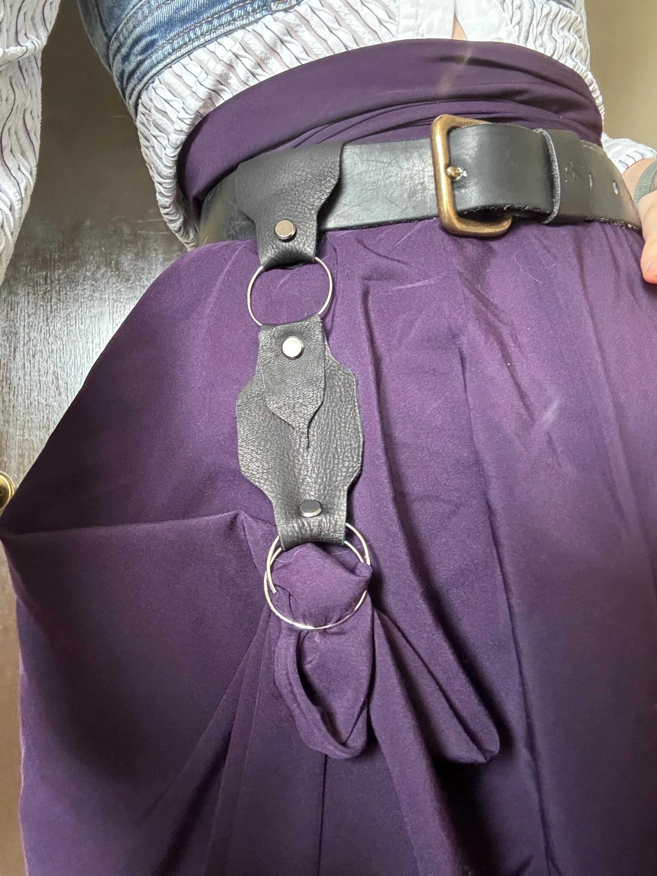Black Leather Skirt Hike - Etsy