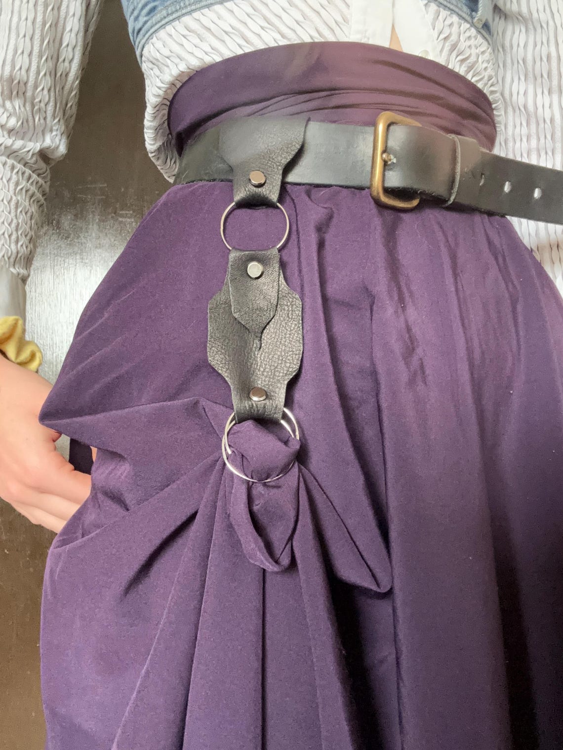 Black Leather Skirt Hike - Etsy