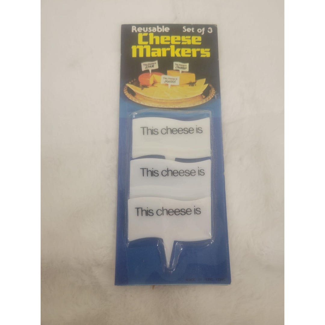 Vintage Reusable Cheese Markers Set of 3 New Old Stock - Etsy