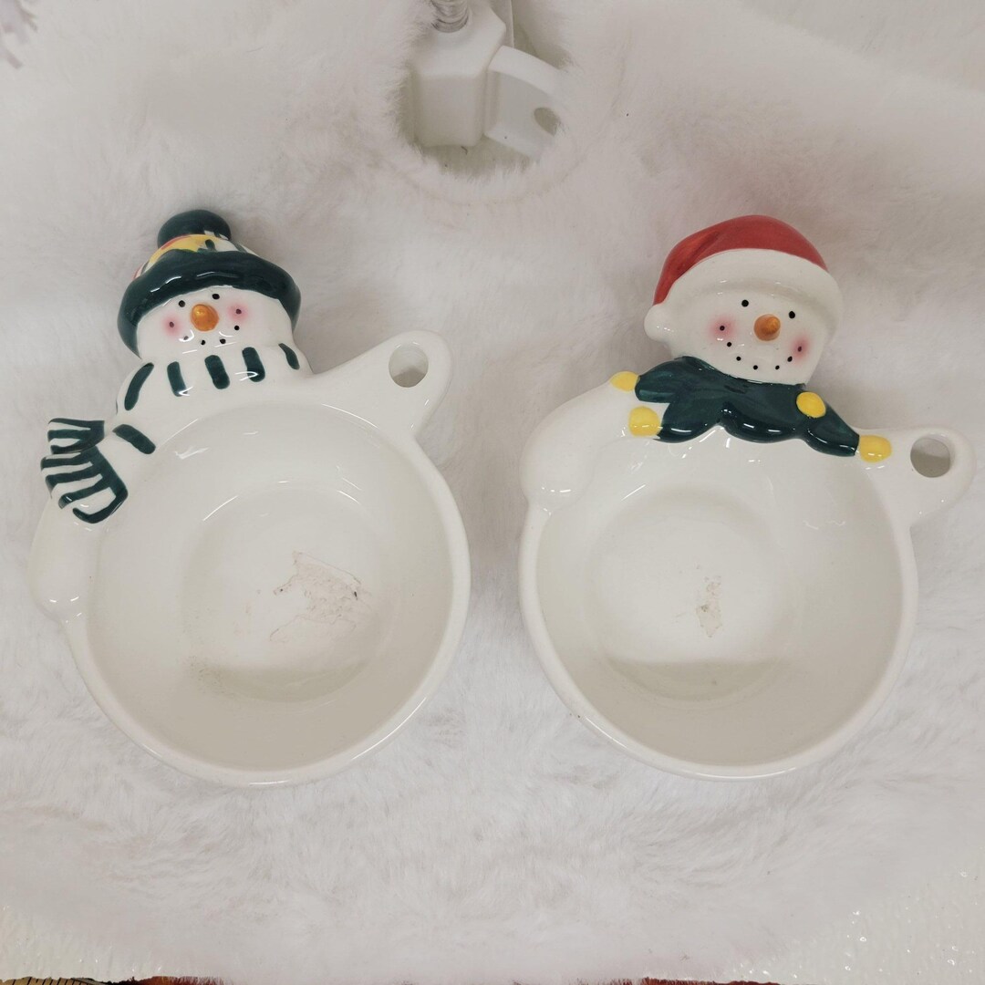 Hallmark Snowman Condiment Bowls - Set of 2 - Etsy