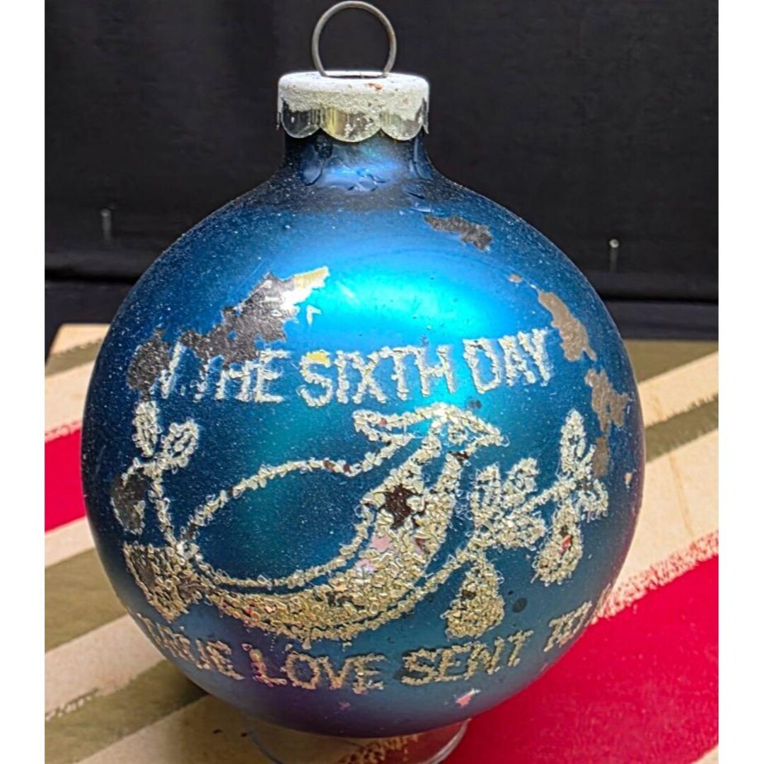 Rare Vintage 12 Days of Christmas 6th Day 6 Geese Alaying Mica ...